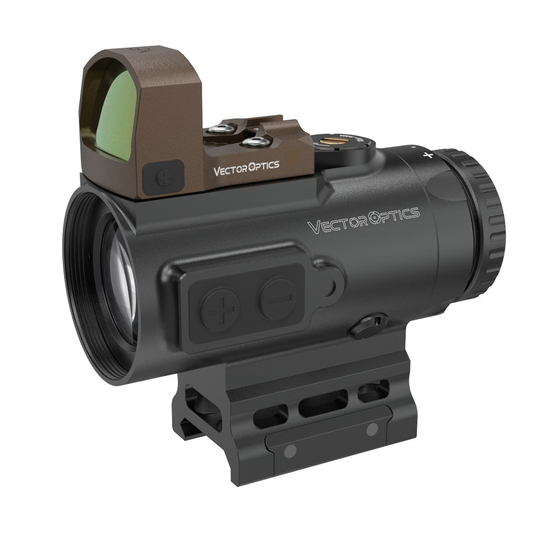 Piggyback Red Dot | Paragon 4x Prism Scope BDC Reticle w/ Center Dot ...